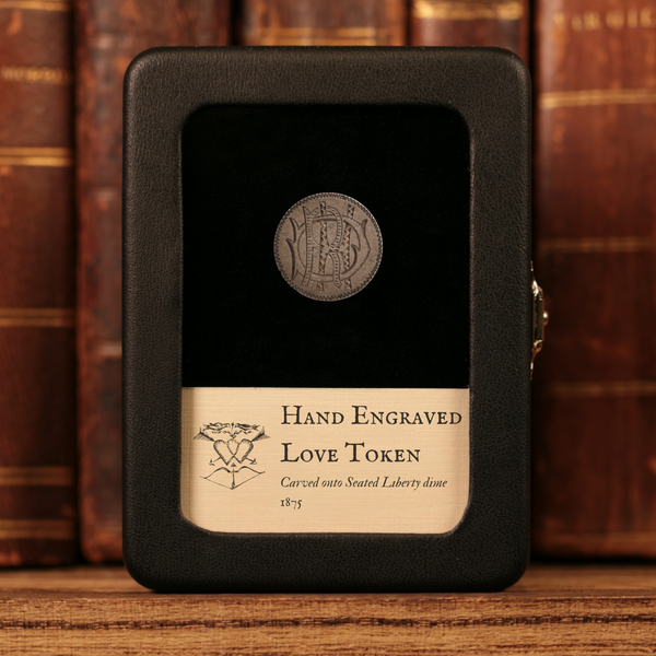 Victorian Era Love Token, Carved Onto U.S. Seated Liberty Dime - 1875 ...