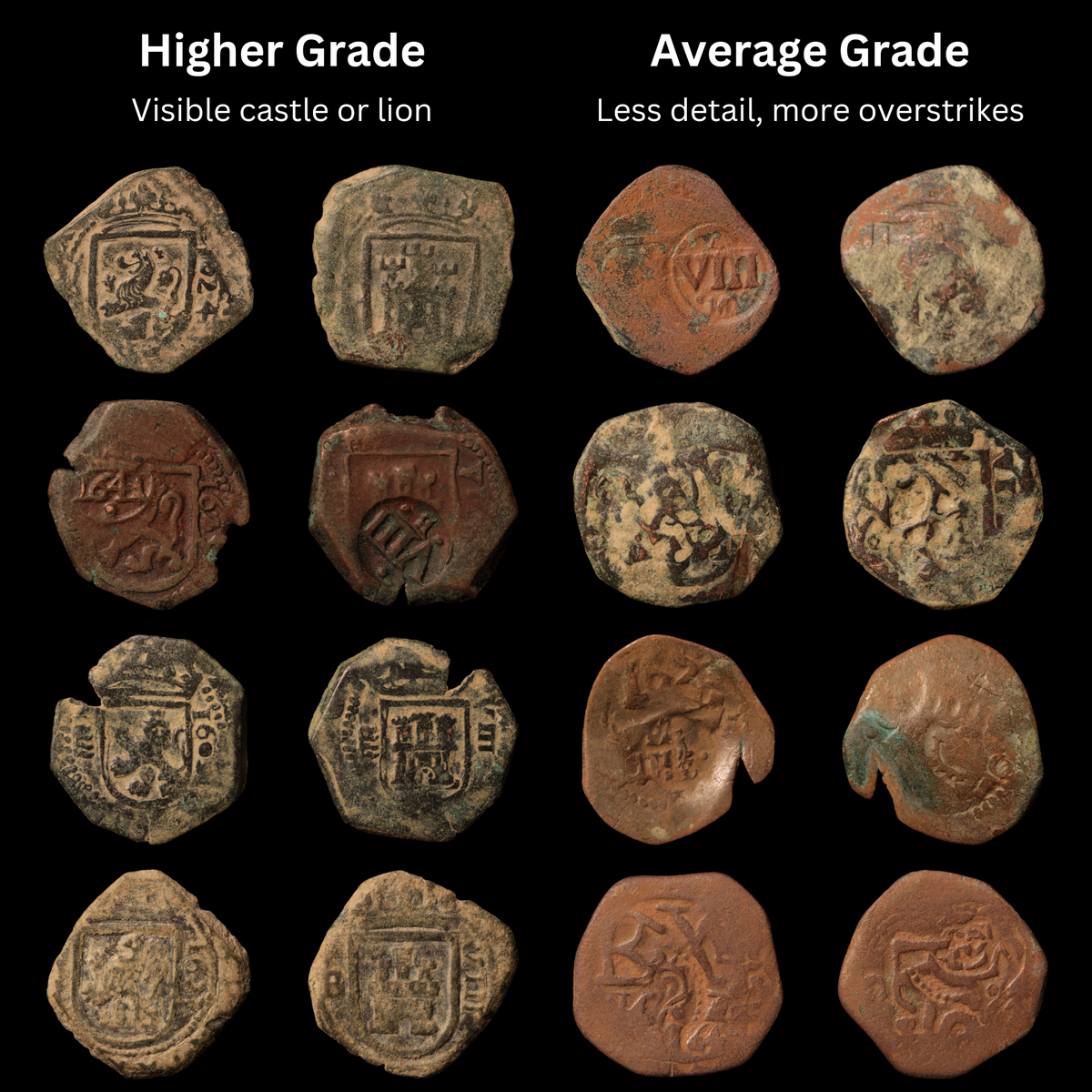 Spain, Copper "Pirate" Cob - c. 1556 to 1717 - Spanish Empire - History ...