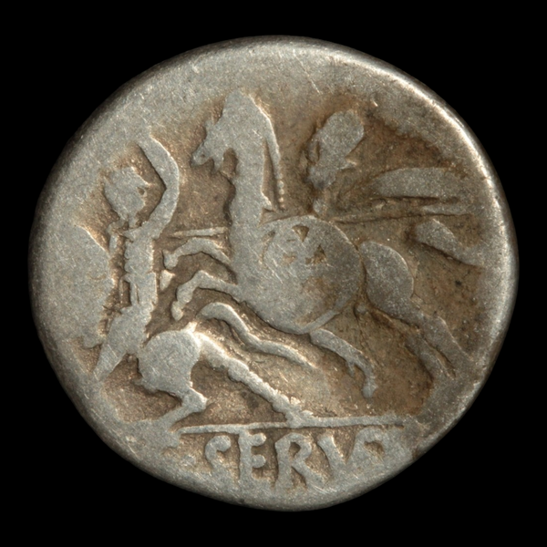 Rome, Republican Denarius, Roma // Battle on Horseback - 127 BCE - Rom ...