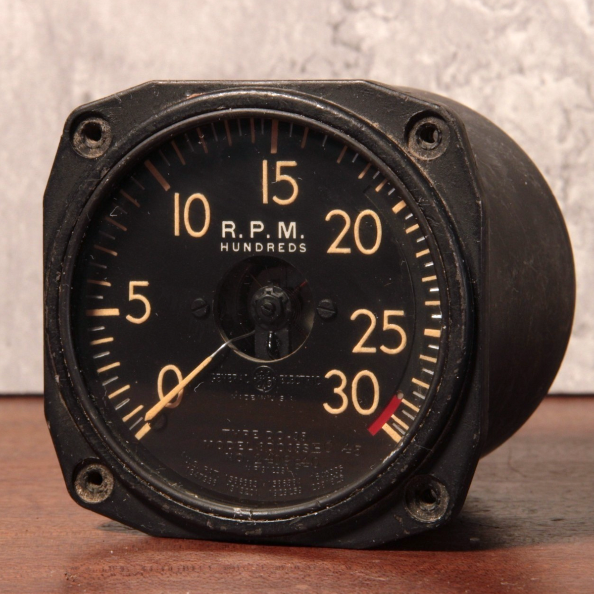 WWII Era Aircraft Instrument, Tachometer (Engine RPM), General Electri ...