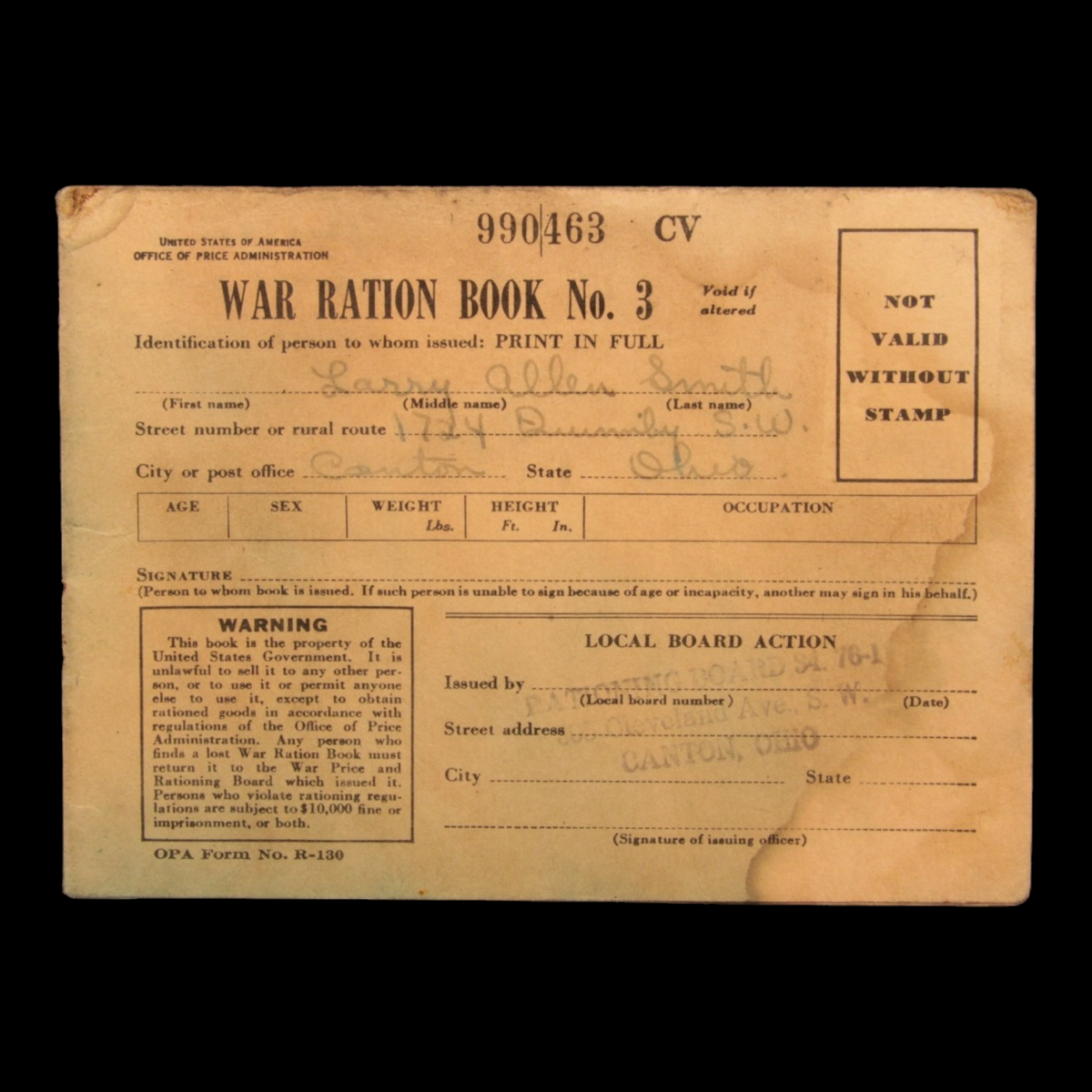 WWII US War Ration Books Three and Four - 1940s - World War II ...