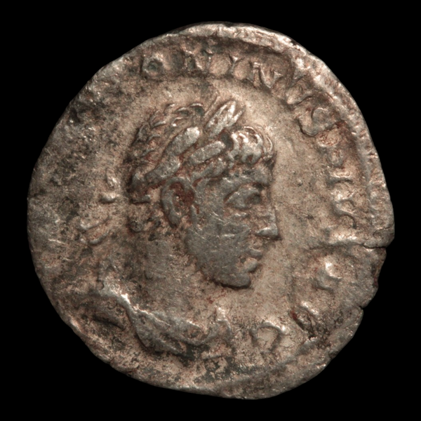 Rome, Emperor Elagabalus Denarius, Emperor in Syrian Robes on Reverse ...