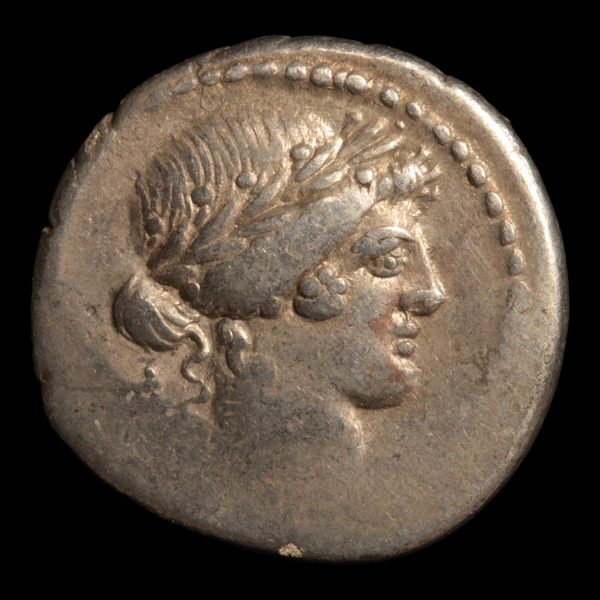 Rome, P. Clodius Denarius, Apollo & Diana - 42 BCE - Roman Republic ...