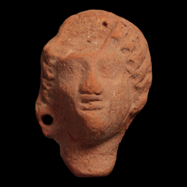 Roman Terracotta Pottery Piece, Female Head (1.8 inches) - c. 100 to 3 ...