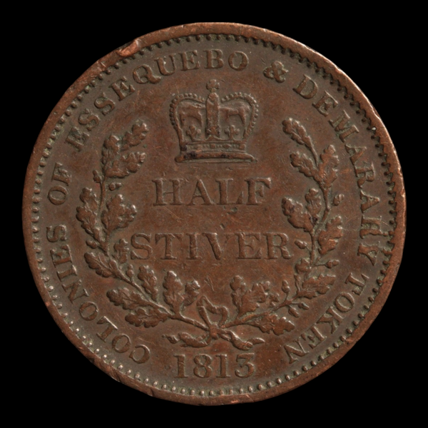 Colony of Demerara & Essequibo (Guyana), King George III, ½ Stiver - 1 ...