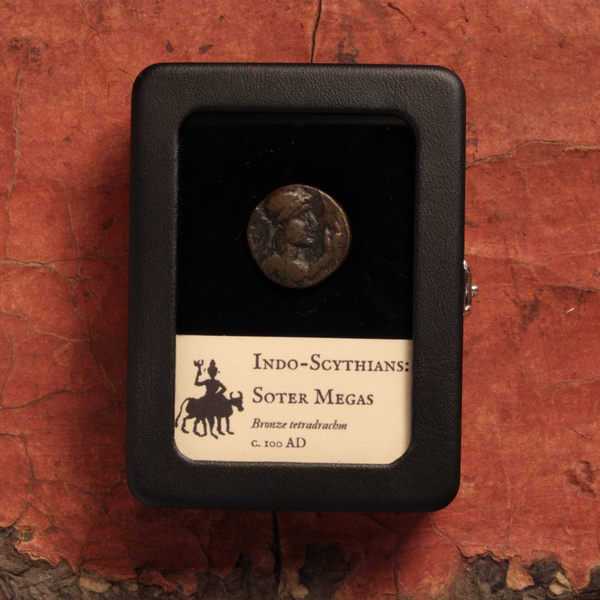 Kushan Empire, Soter Megas (King Vima Takto), Bronze Tetradrachm - c ...