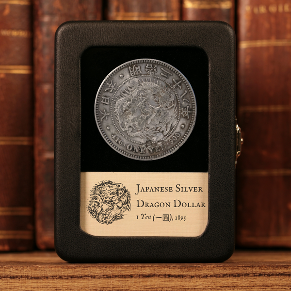 Japan, One Yen, "Silver Dragon Dollar" Coin with Chopmarks - 1895 (Mei ...