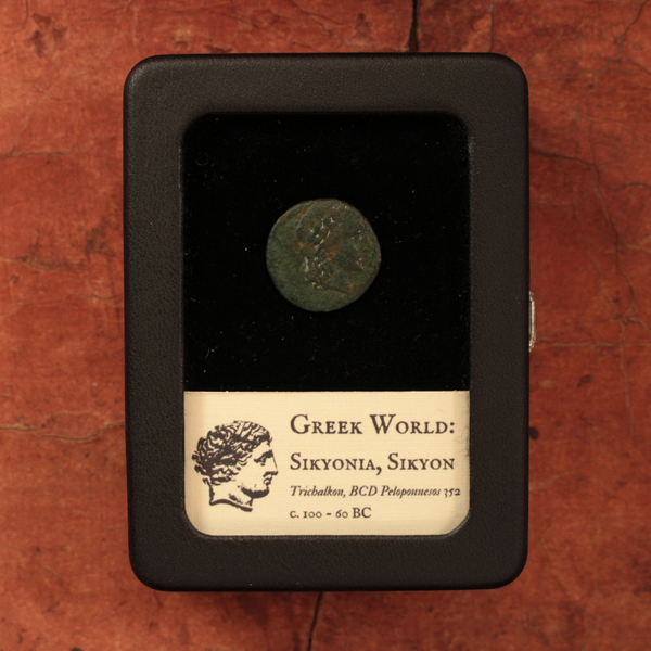 Sikyonia, Sikyon, Bronze Trichalkon (Apollo & Dove) - c. 100 to 60 BCE ...