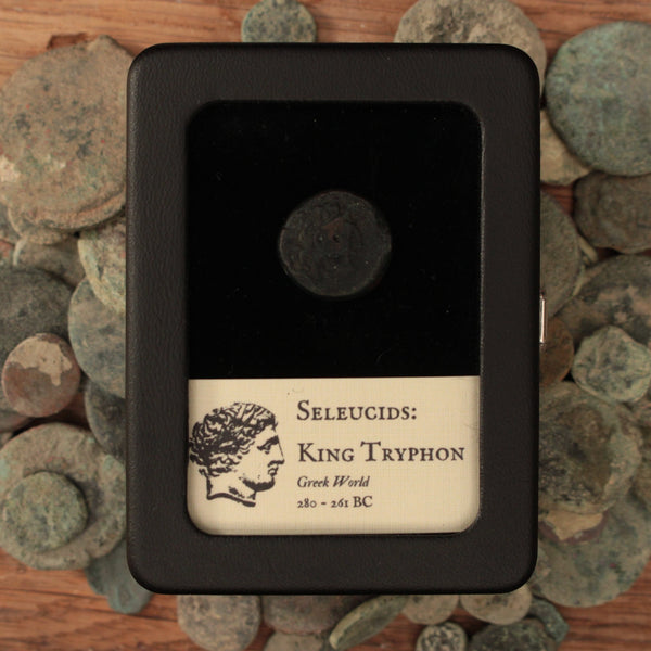 Seleucid Empire, King Diodotus Tryphon, Bronze Coin - 142 to 138 BCE ...