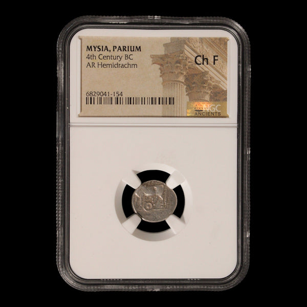 Greek World, Mysia, City of Parium, Silver Hemidrachm (Ch F) - c. 330 ...