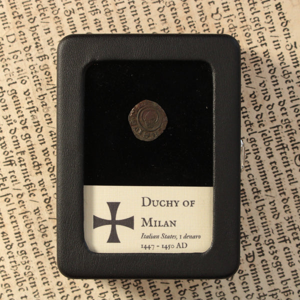 Italian States, Duchy of Milan, One Denaro - 1447 to 1450 CE - Italian ...