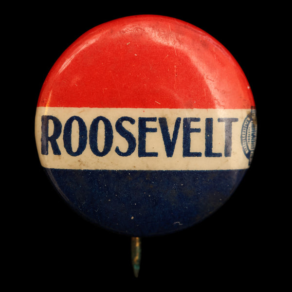 Franklin D. Roosevelt Presidential Campaign Pin - c. 1932 to 1936 - Un ...