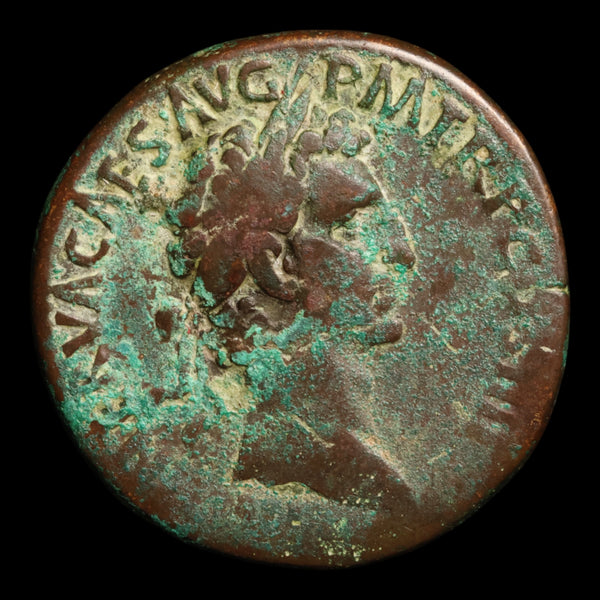 Rome, Emperor Nerva, Large Brass Sestertius, Fortuna (Goddess of Fortu ...