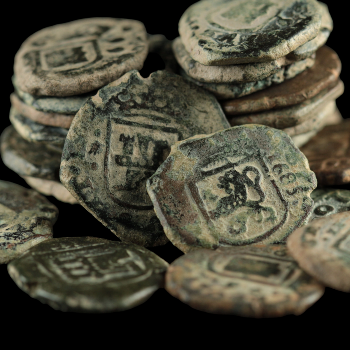 King Charles II "The Bewitched" Copper Cob - c. 1665 to 1700 - Spanish ...