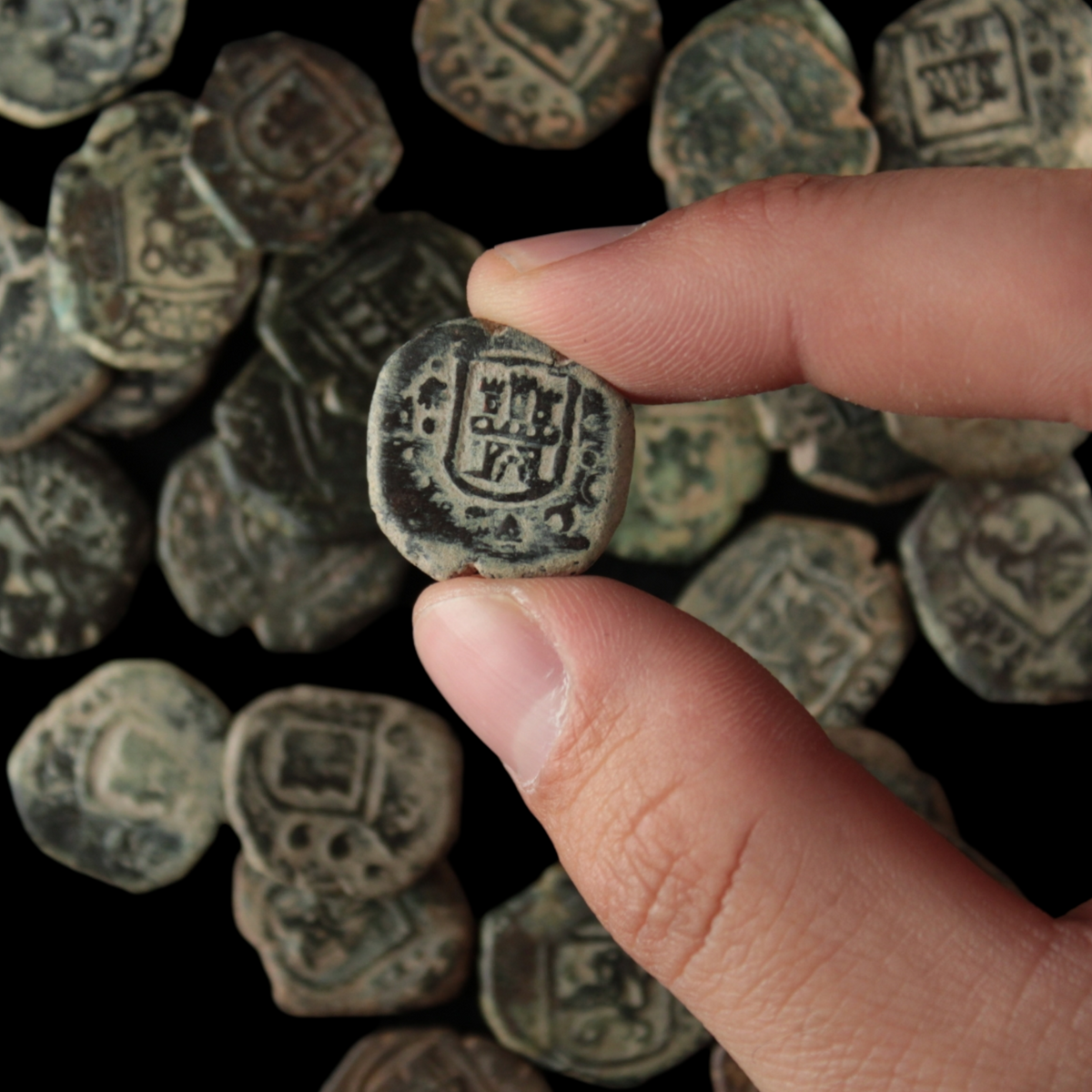 King Charles II "The Bewitched" Copper Cob - c. 1665 to 1700 - Spanish ...