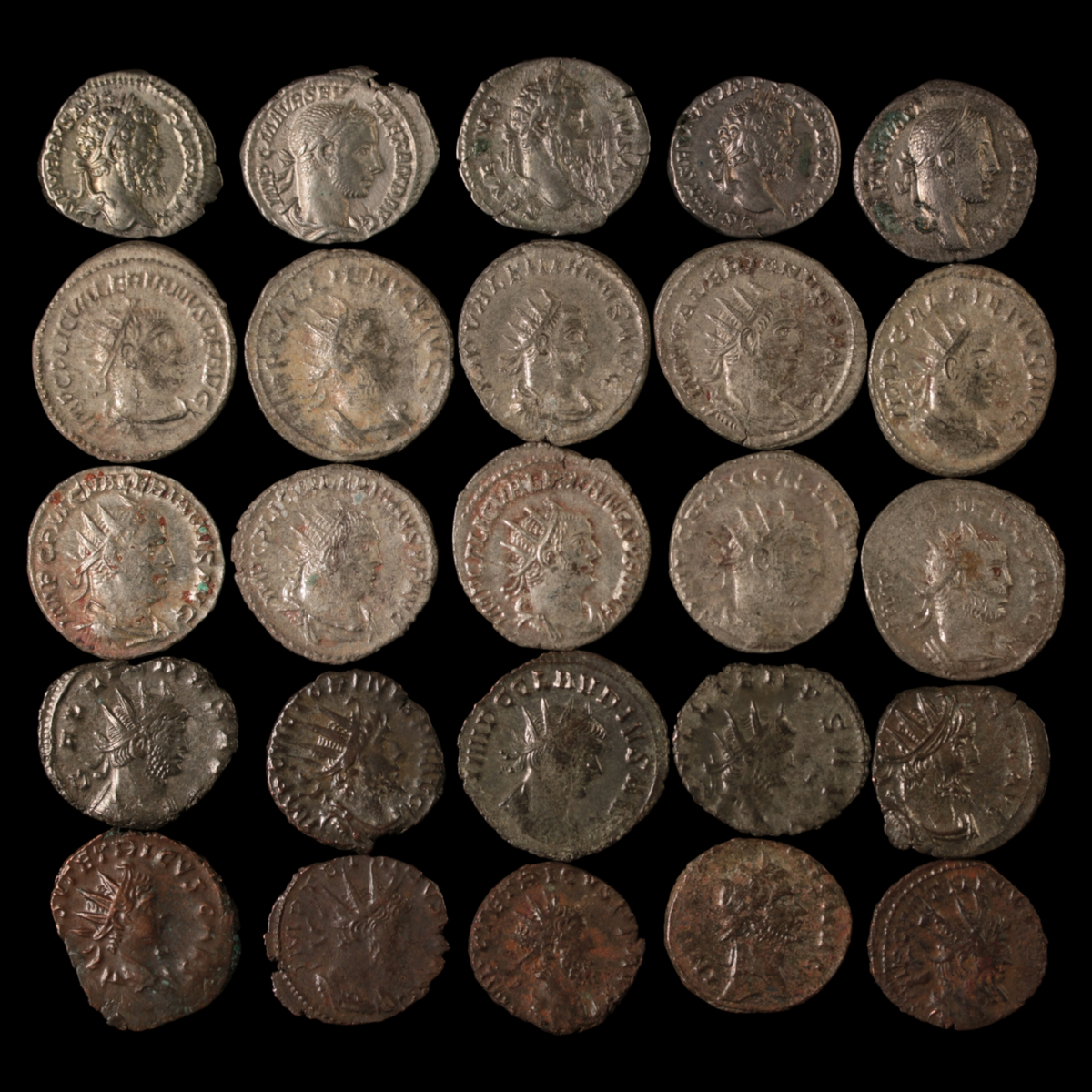 The Decline of Roman Silver, Three Coin Collection - c. 193 to 300 CE ...