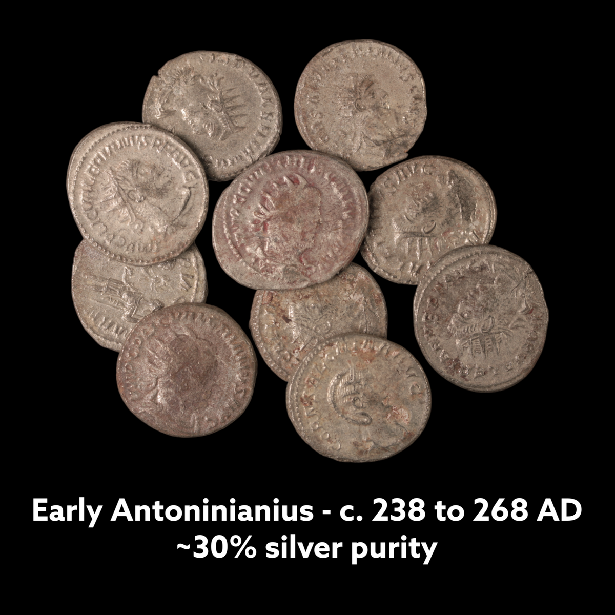 The Decline of Roman Silver, Three Coin Collection - c. 193 to 300 CE ...