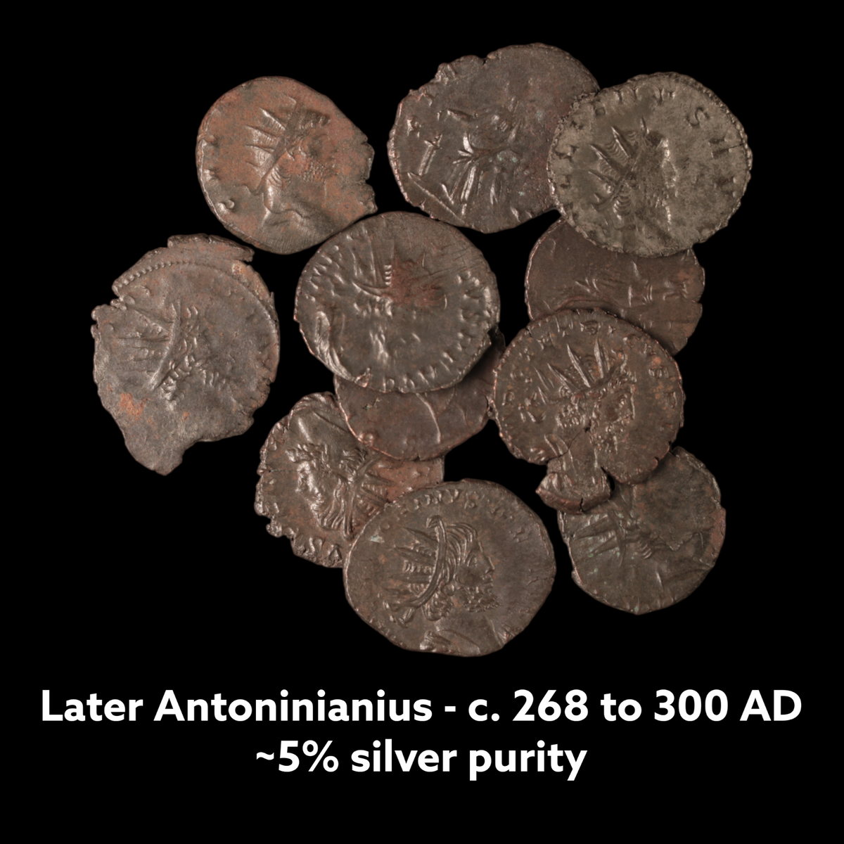 The Decline of Roman Silver, Three Coin Collection - c. 193 to 300 CE ...