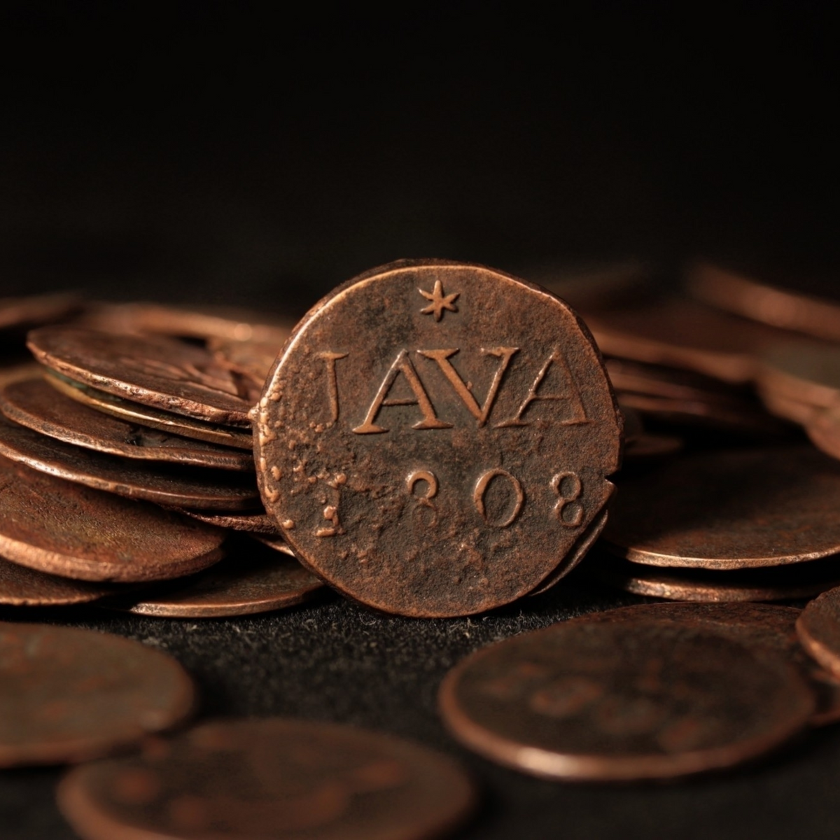 Napoleon Bonaparte, Dutch East Indies, 1 Duit - 1806 to 1810 CE - Java ...