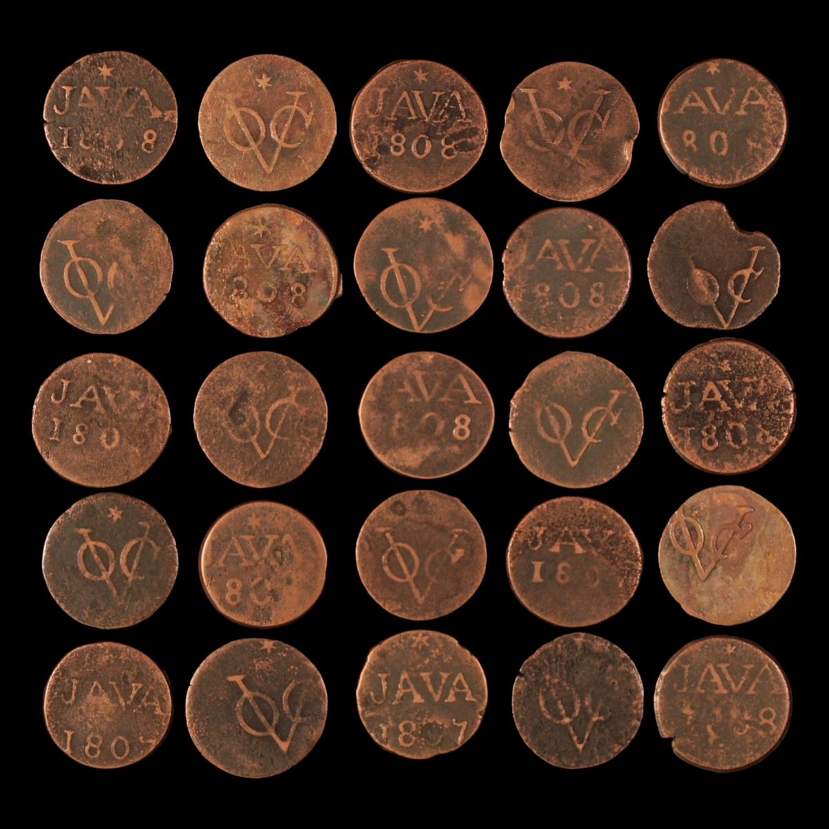 Napoleon Bonaparte, Dutch East Indies, 1 Duit - 1806 to 1810 CE - Java ...