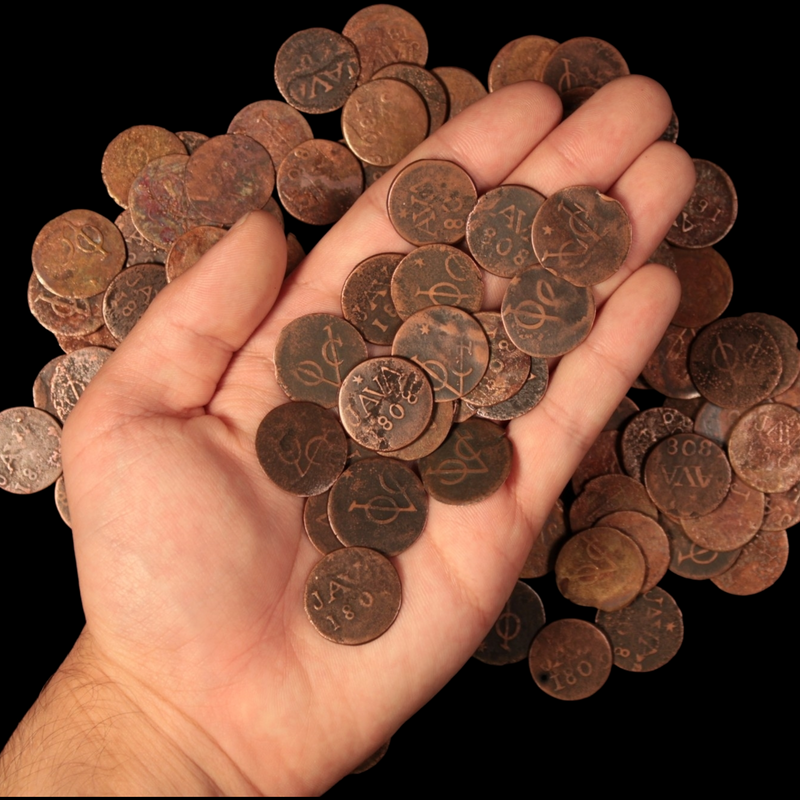 Napoleon Bonaparte, Dutch East Indies, 1 Duit - 1806 to 1810 CE - Java ...