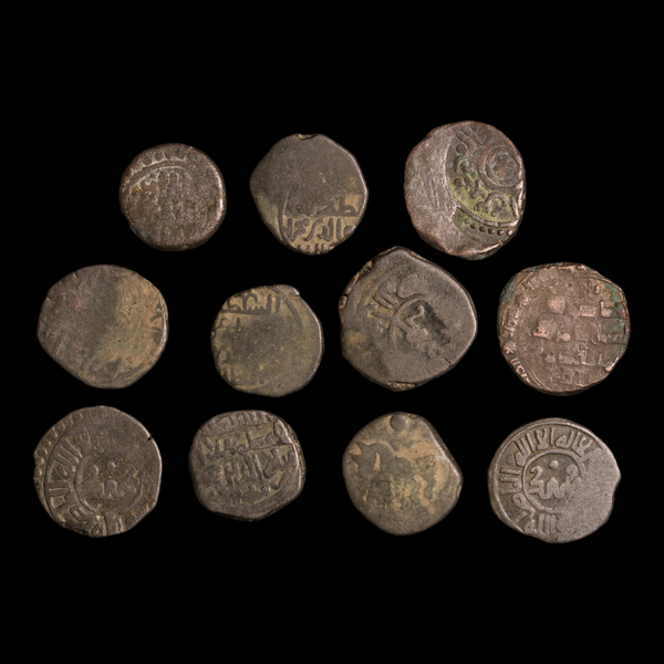 Bulk Lot of Indian and Islamic Billon Coins - c. 400 to 1400 CE - Indi ...