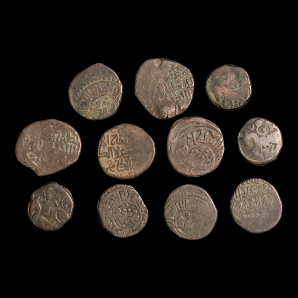 Bulk Lot of Indian and Islamic Billon Coins - c. 400 to 1400 CE - Indi ...