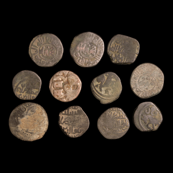 Bulk Lot of Indian and Islamic Billon Coins - c. 400 to 1400 CE - Indi ...