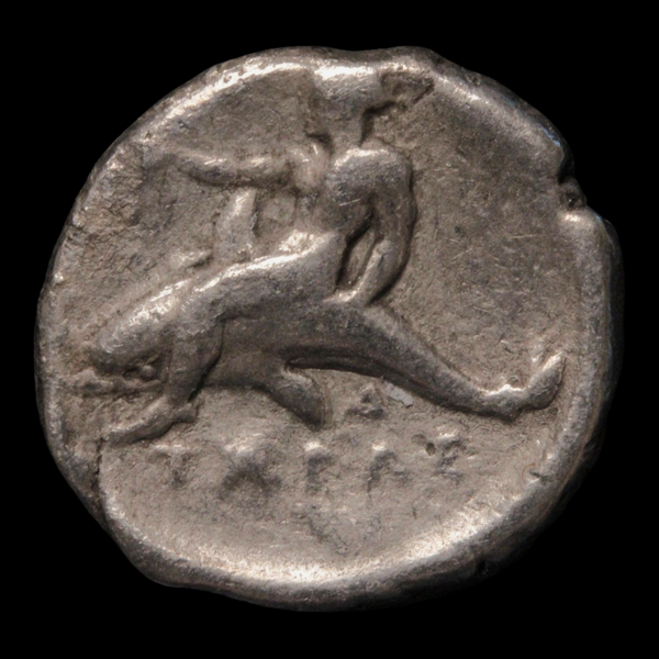 Tarentum, Greek Didrachm, Horseman & Taras Riding Dolphin - c. 380 to ...