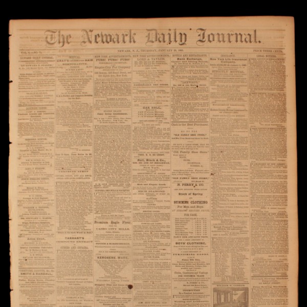 Newark Daily Journal, Civil War Issues - History Hoard