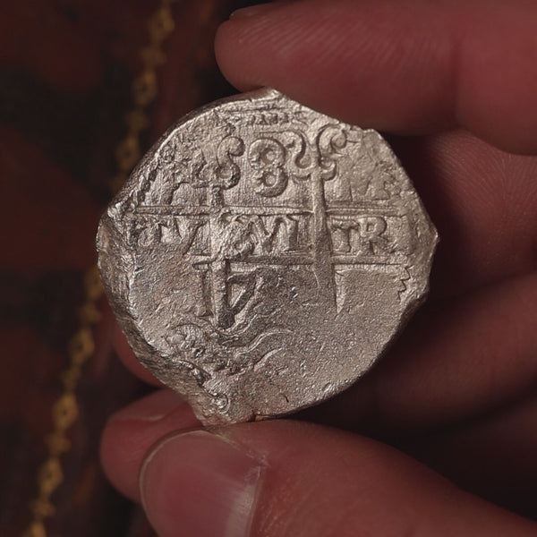 Spanish "Piece of Eight" (8 Reales), Philip V, Silver Cob Coin - 1739 ...