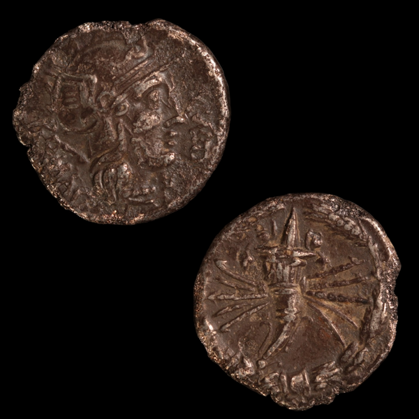 Denarius, Roman Republic, Roma & Cornucopia - 127 BCE - Roman Republic ...