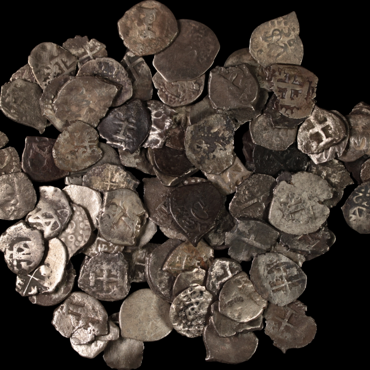 Spanish Silver Cob, 1/2 Real - c. 1600 to 1800 - South America ...