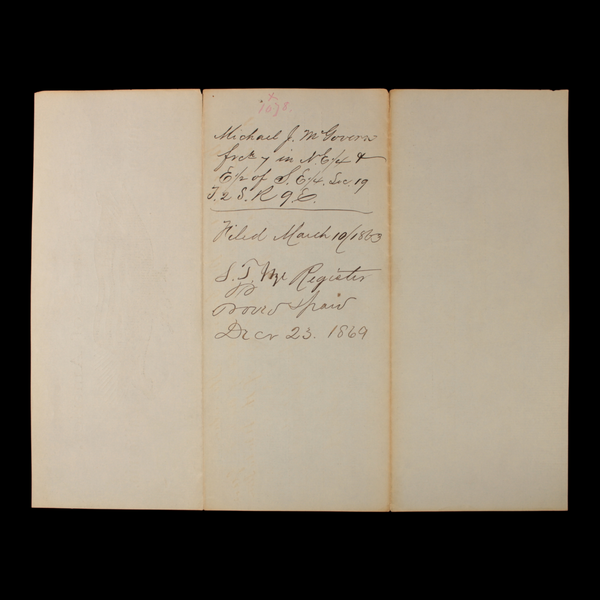 Declaratory Statement Form #1 (For Land Settlement) - 1863 - History Hoard