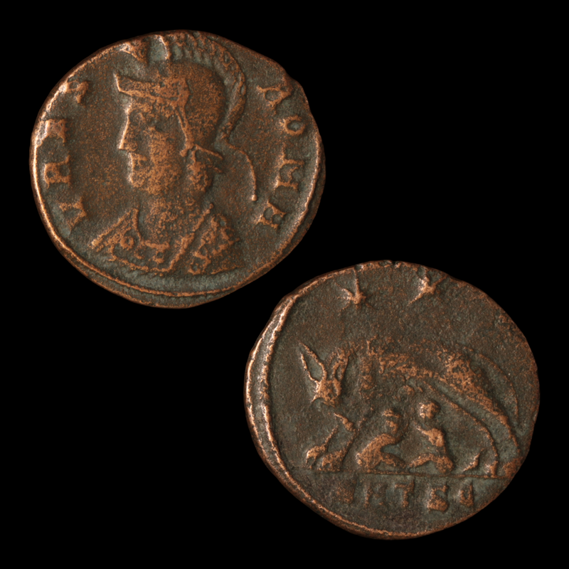 Urbs Roma Coin, Romulus and Remus - c. 330 to 336 CE - Roman Empire ...