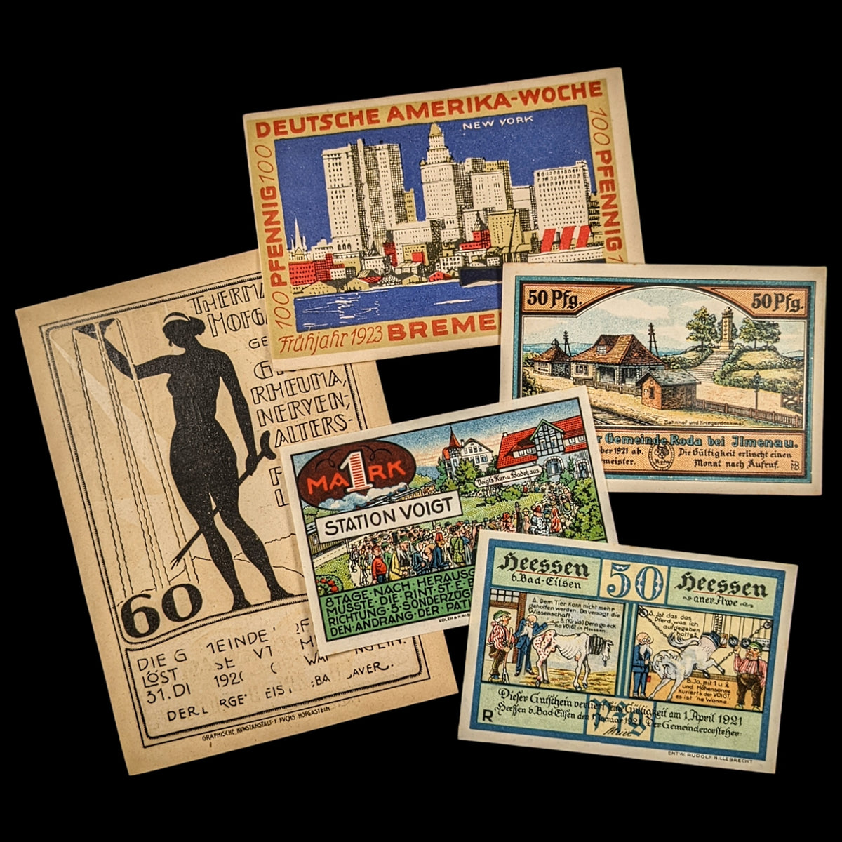 German Notgeld Notes - 1910's to 1920's - Weimar Republic - History Hoard