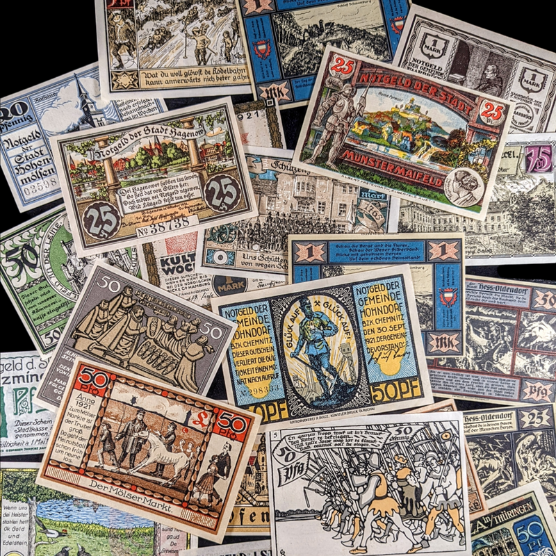 German Notgeld Notes - 1910's to 1920's - Weimar Republic - History Hoard