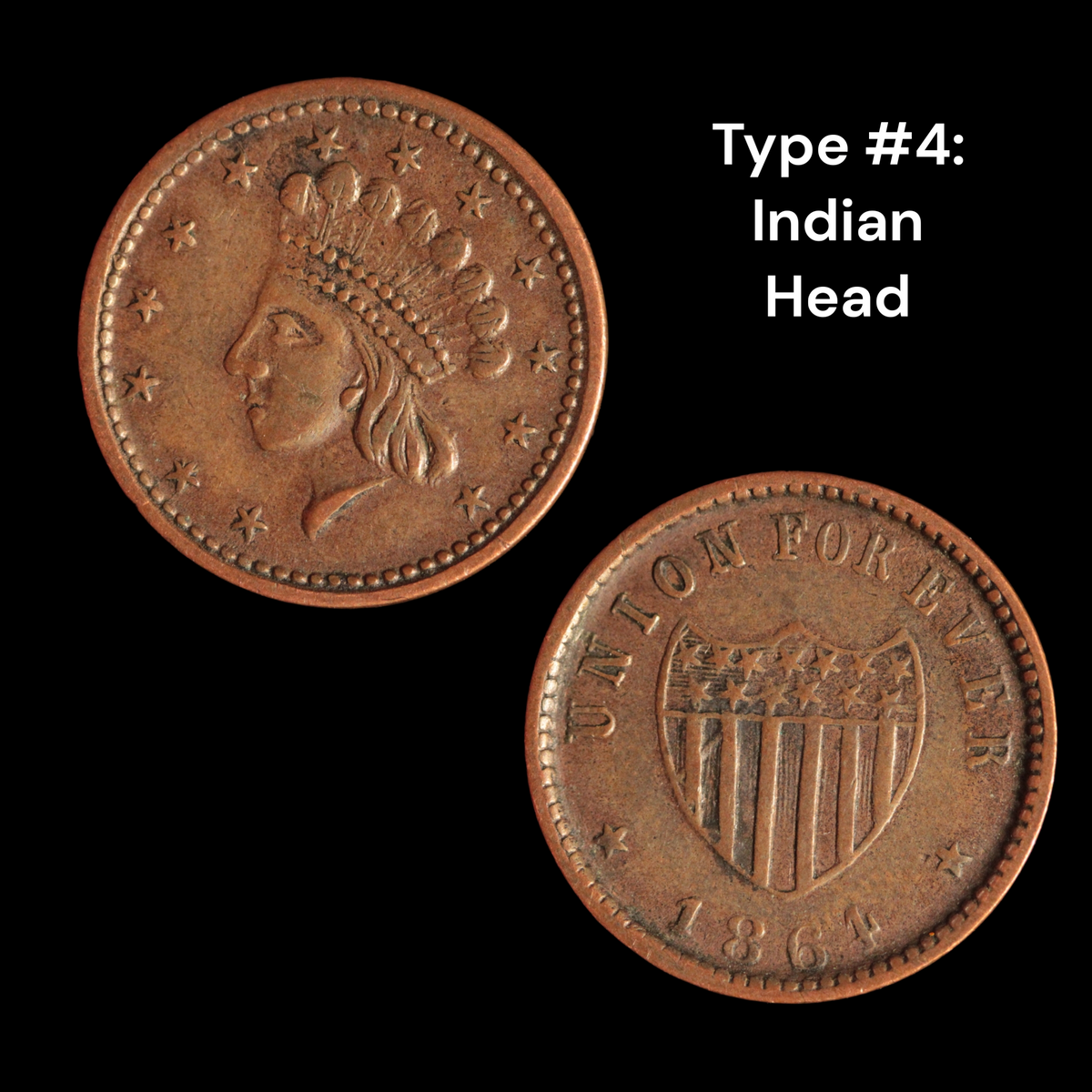 Civil War Token (5 Union Types) - 1861 to 1865 - United States ...