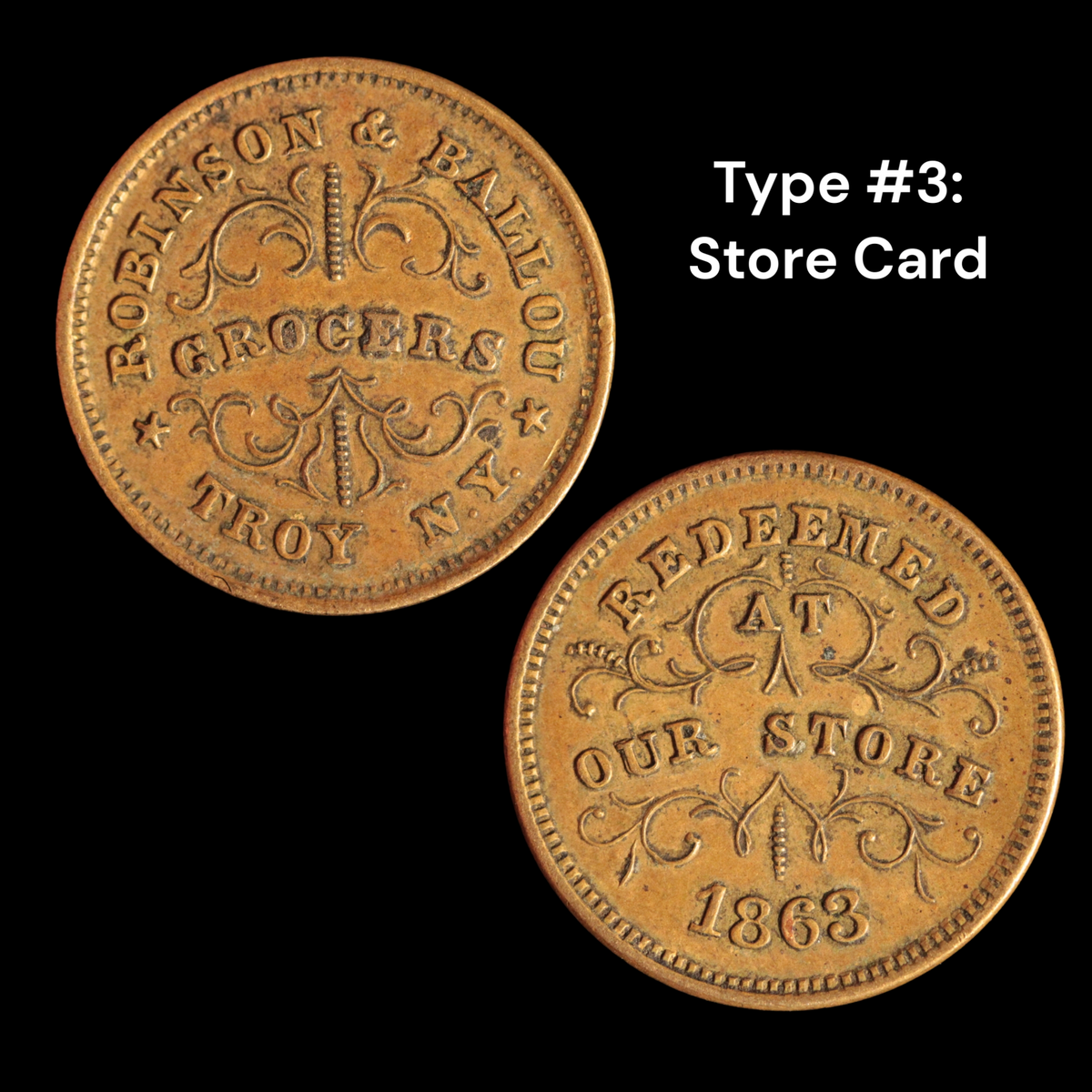 Civil War Token (5 Union Types) - 1861 to 1865 - United States ...